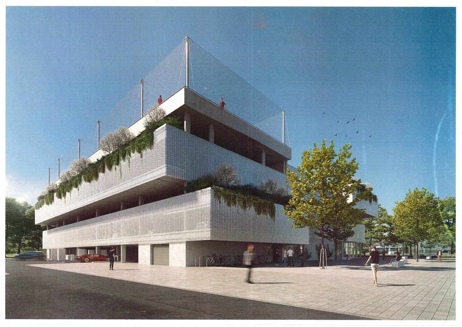 Výstavba parkovacího domu u enteria areny